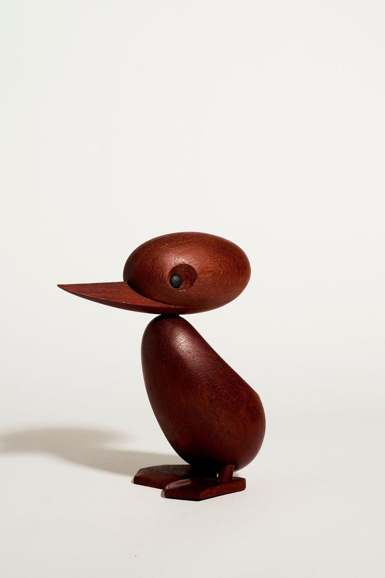 Hans Bolling 1950s Teak Duck Sculpture by Torben Orskov at 1stDibs