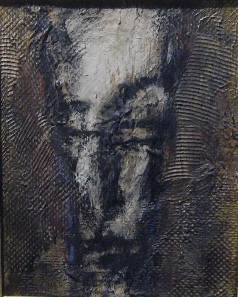 Hans Bouman – Porträt, 1990 - Ölfarbe, 25x20 cm, gerahmt im Angebot bei ...
