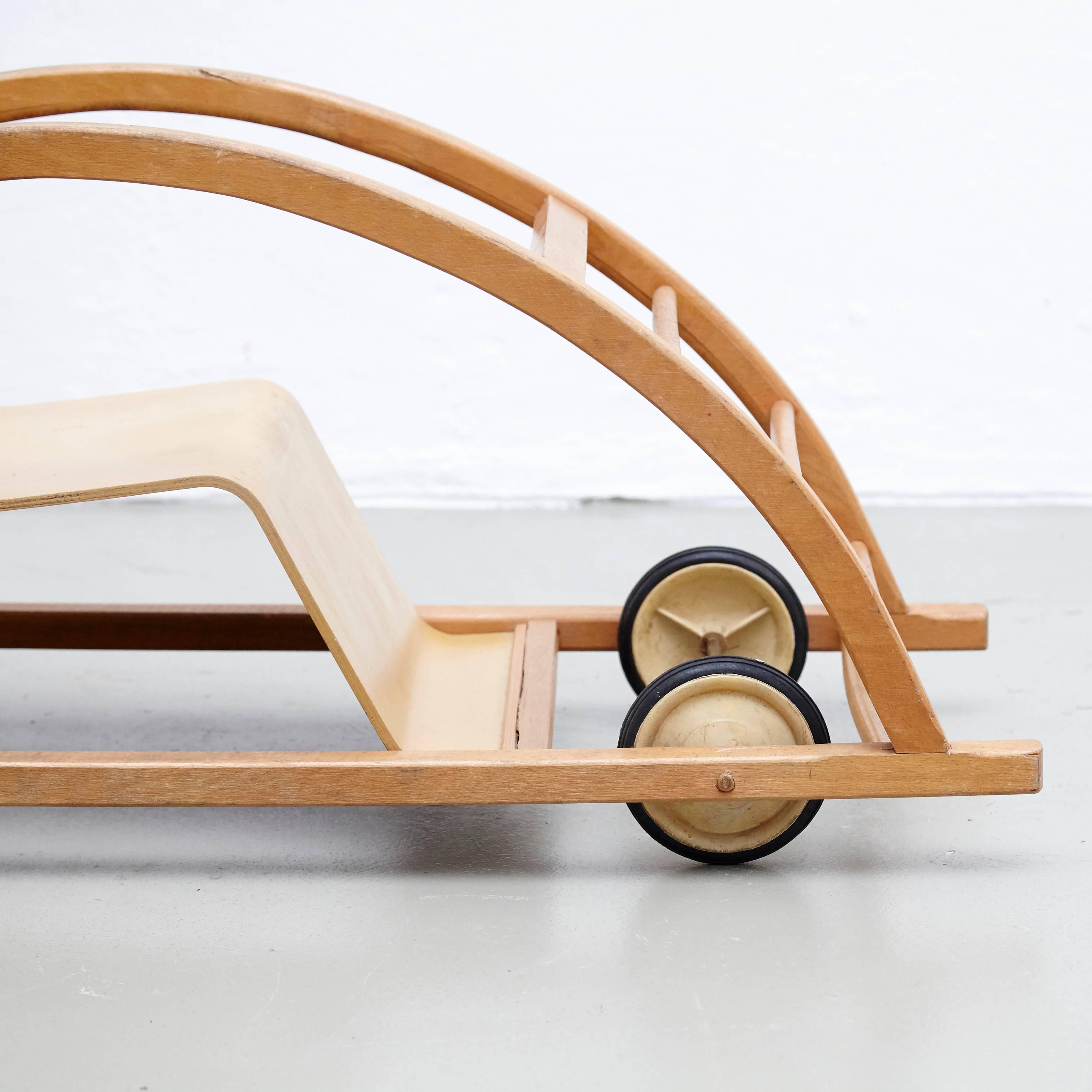 Hans Brockhage and Erwin Andrä Bauhaus Rocking Car, circa 1950 For Sale ...