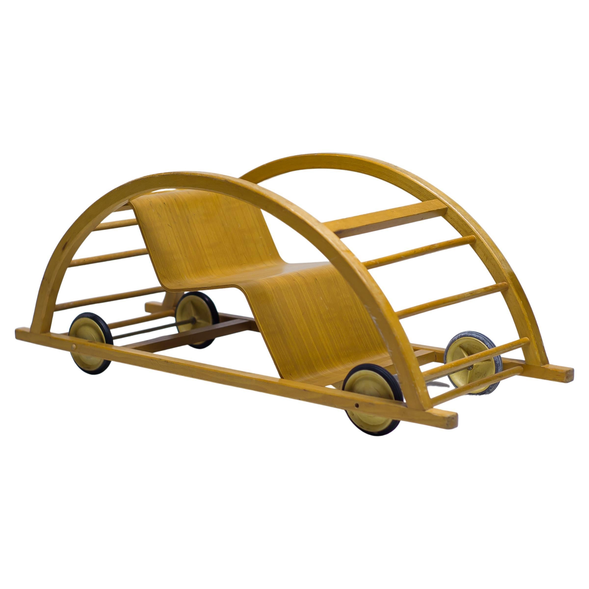 Hans Brockhage Bauhaus Childs Rocker and Race Car For Sale at 1stDibs