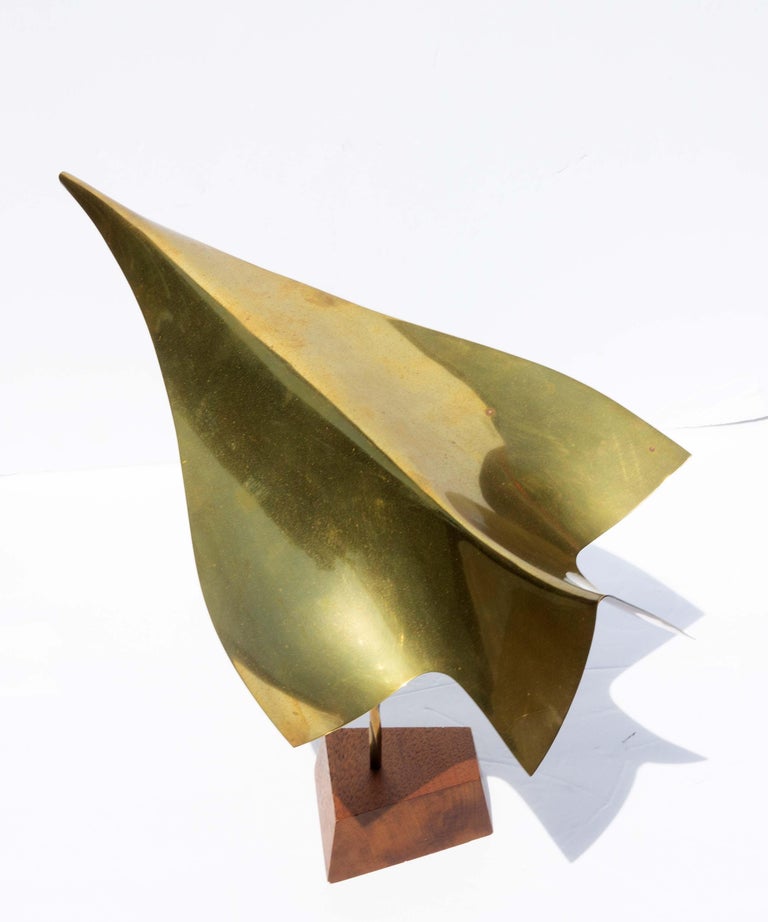 Hans Christensen Hammered Brass Mobile Kinetic Sculpture "Flight" For ...