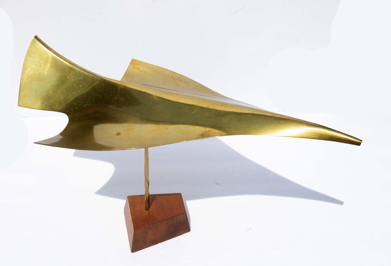 Hans Christensen Hammered Brass Mobile Kinetic Sculpture "Flight" For ...