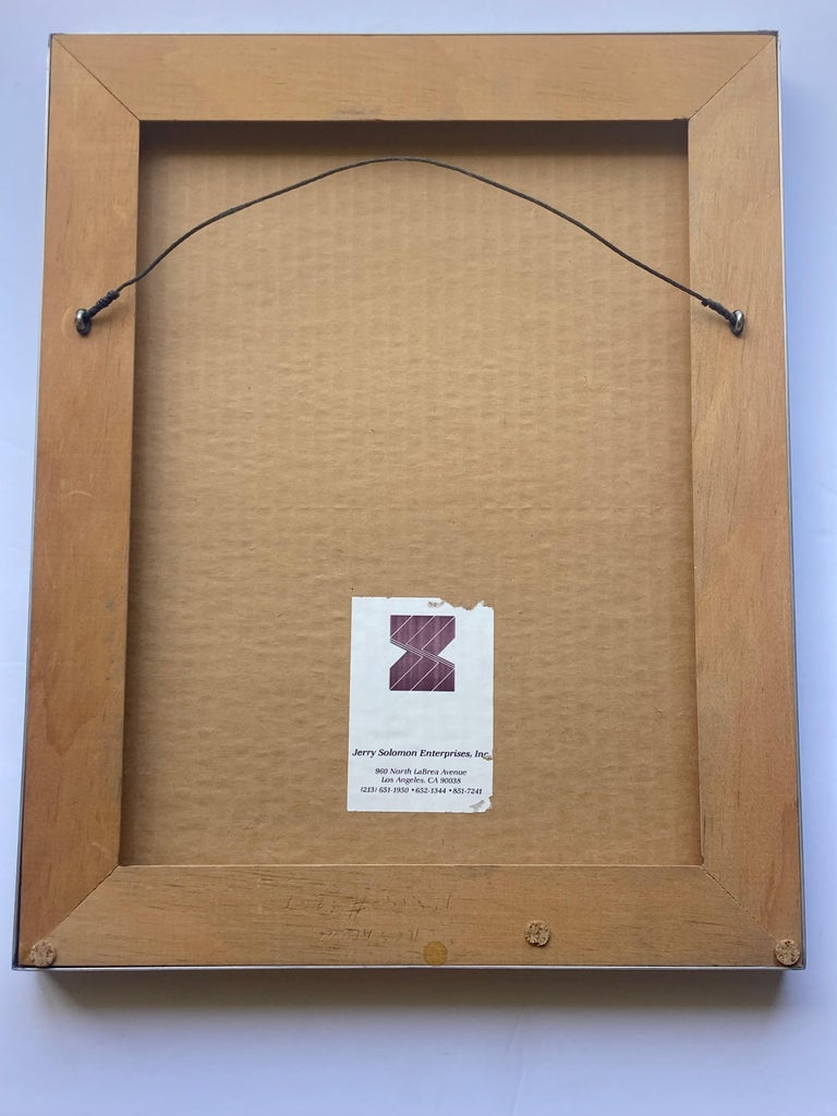 Hans Gustav Burkhardt Acrylic Abstract Painting on Paper, Pencil Signed ...