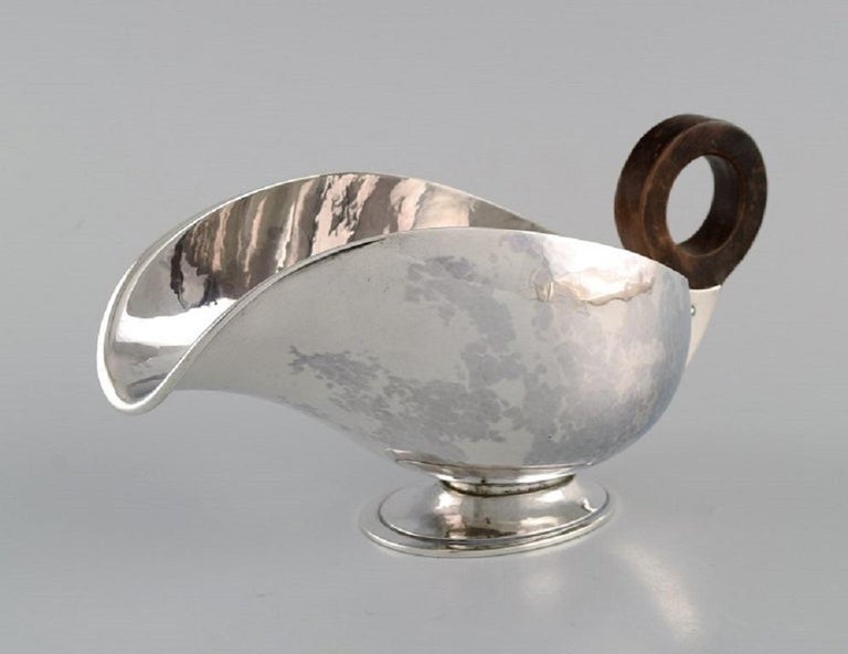 Hans Hansen, Denmark, Art Deco Sauce Jug in Sterling Silver For Sale at ...