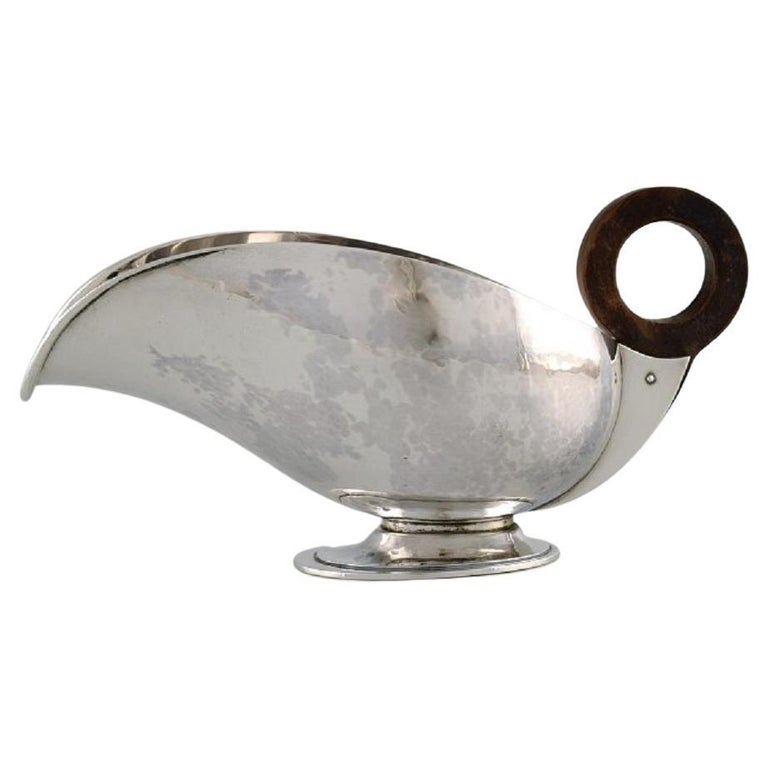 Hans Hansen, Denmark, Art Deco Sauce Jug in Sterling Silver For Sale at ...