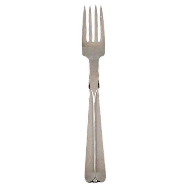 Hans Hansen Art Deco Dinner Fork in Sterling Silver, Four Forks ...
