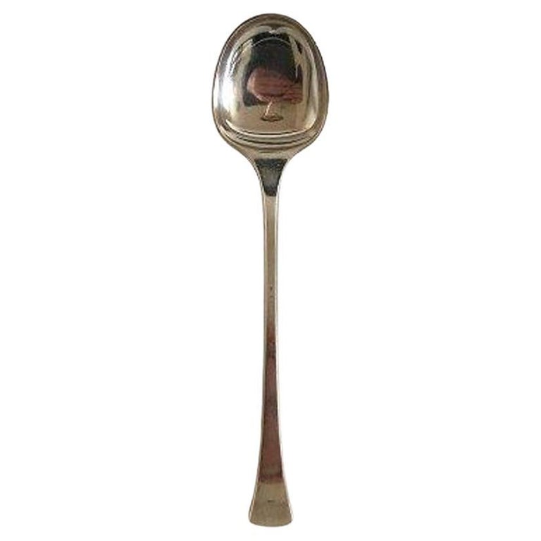 Hans Hansen Kristine Sterling Silver Serving Spoon For Sale at 1stDibs