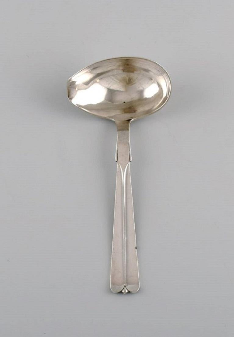Hans Hansen Silverware No. 7. Art Deco Sauce Spoon in Sterling Silver ...