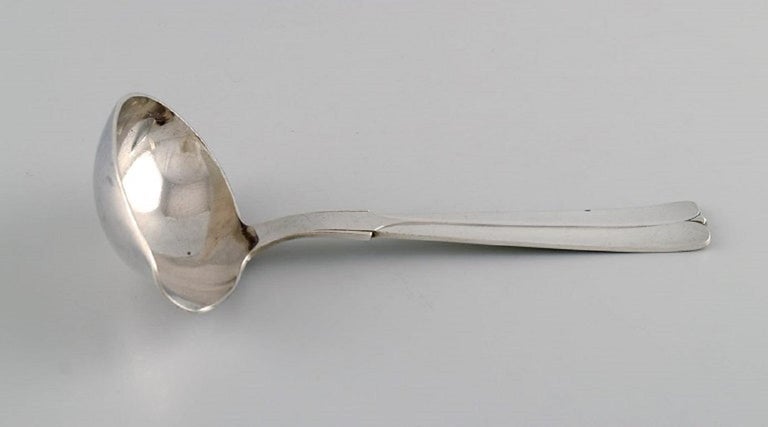 Hans Hansen Silverware No. 7. Art Deco Sauce Spoon in Sterling Silver ...