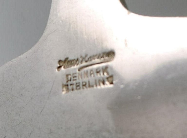 Hans Hansen Silverware No. 7. Art Deco Sauce Spoon in Sterling Silver ...