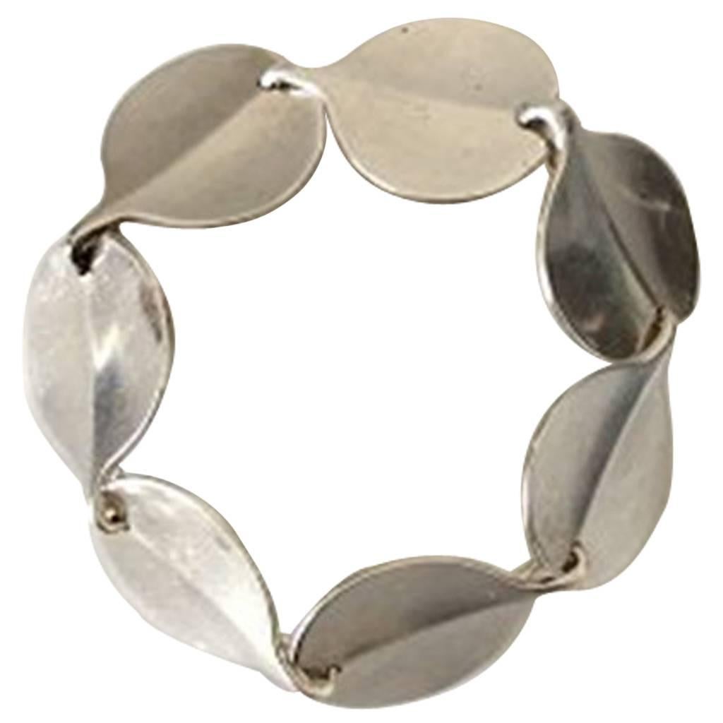 Hans Hansen #245 Danish Sterling Silver Modernist Bracelet, circa 1960s ...