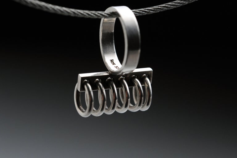 Hans Hansen Sterling Silver Modernist Kinetic Ring Denmark Vintage ...