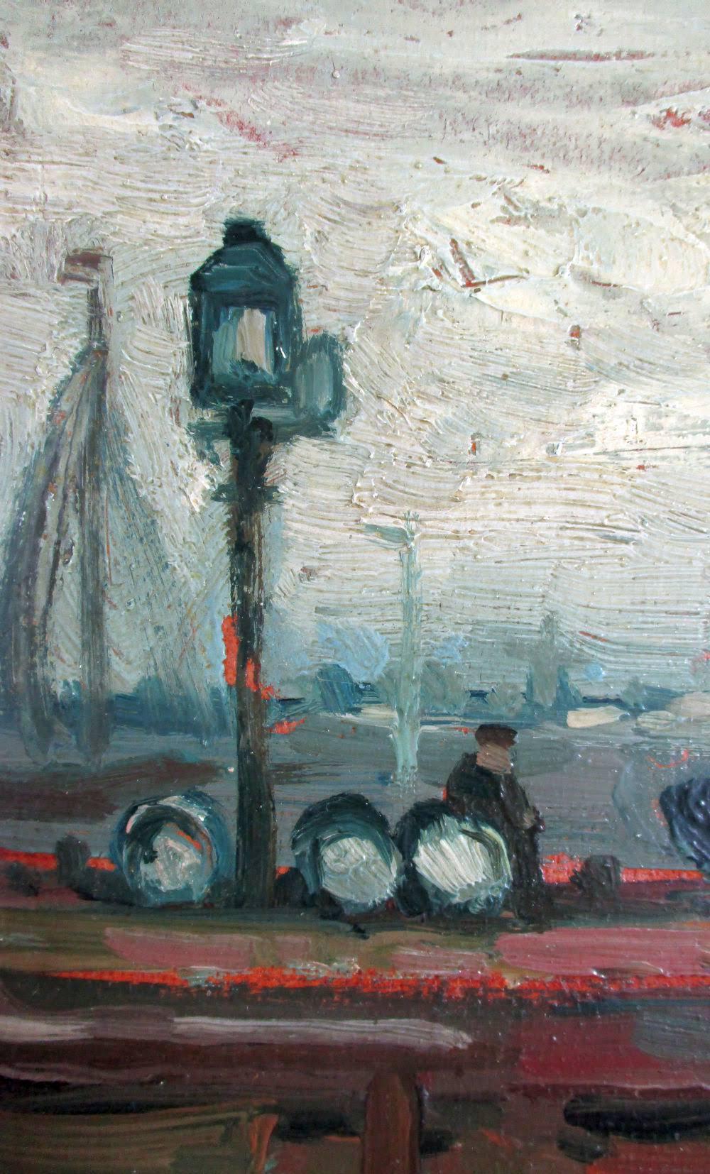 Hans Hartig - Harbour at rough sea, Pomerania at 1stDibs | hans hartig