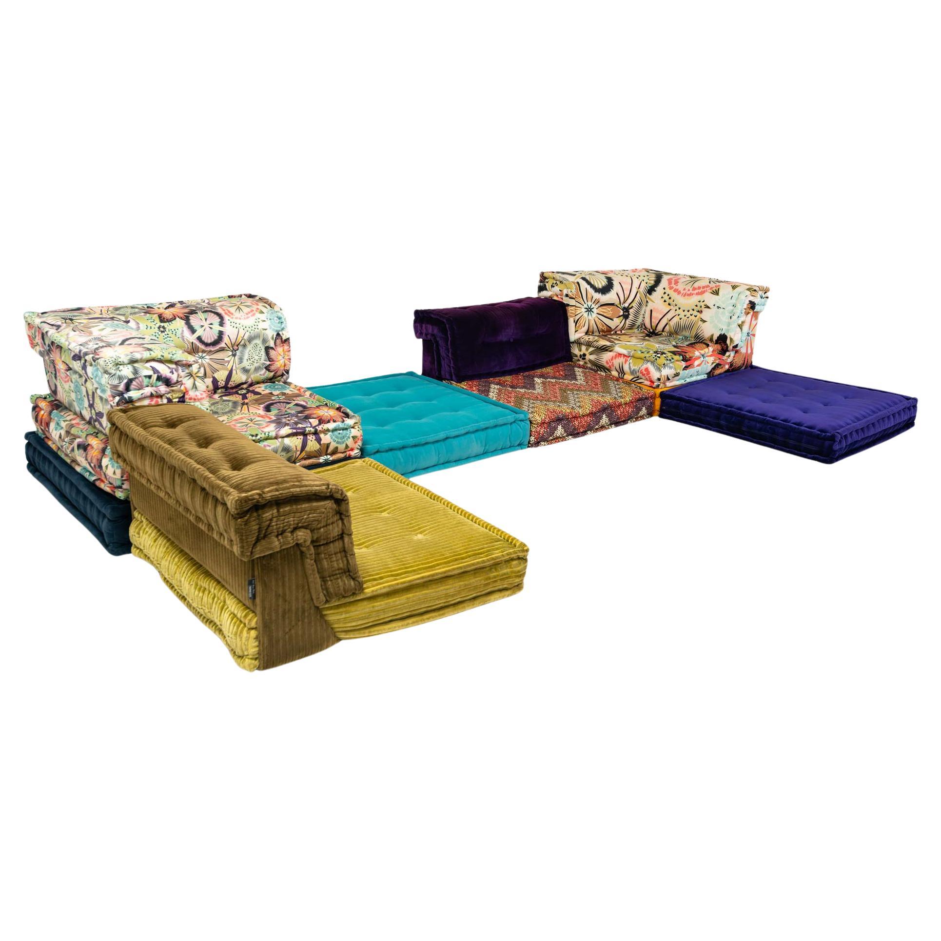 Hans Hopfer for Roche Bobois Mah-Jong Sofa in Missoni and Kenzo Fabric ...