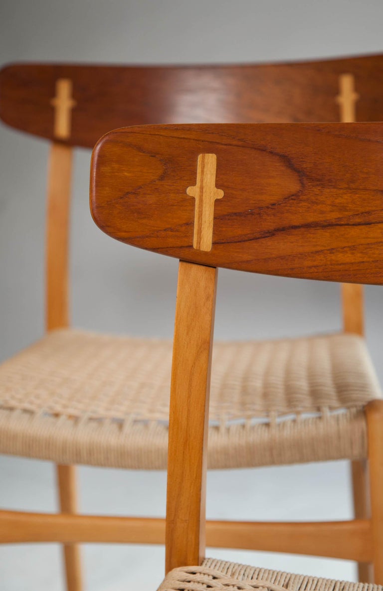 Hans J. Wegner Ch-23 Dining Chairs, Set of 6, Denmark at 1stDibs