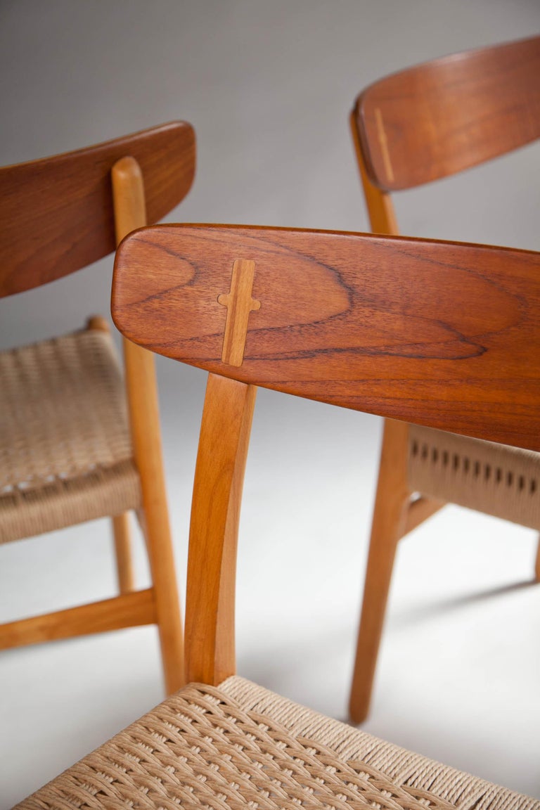 Hans J. Wegner Ch-23 Dining Chairs, Set of 6, Denmark at 1stDibs