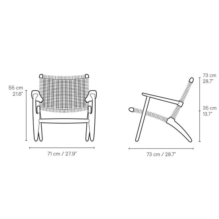 Hans J Wegner 'CH25' Chair in Oak, Oil and Natural Papercord for Carl Hansen and Son For Sale at ...