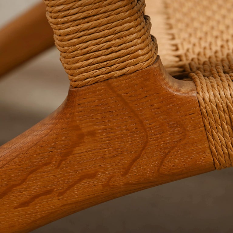 Hans J. Wegner CH25 Lounge Chair in oak and paper-cord for Carl Hansen and Son at 1stDibs