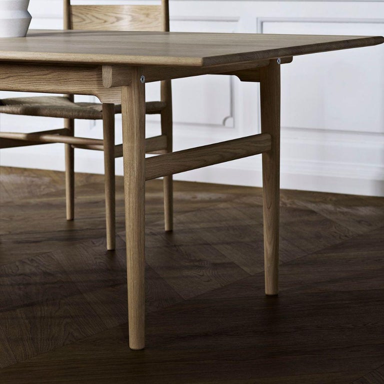 Hans J. Wegner 'CH327' Dining Table in Oak and White Oil for Carl ...