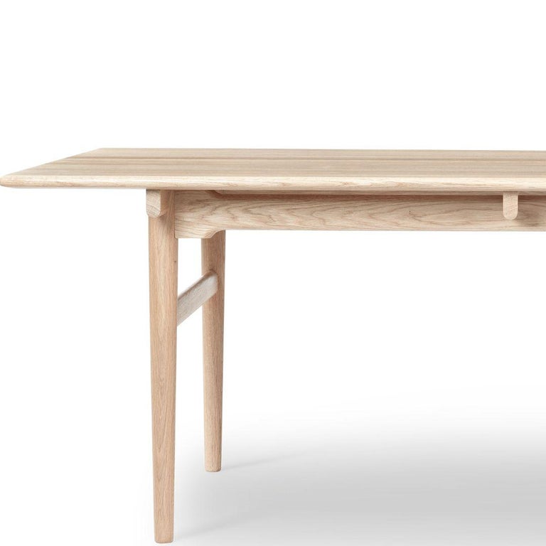 Hans J. Wegner 'CH327' Dining Table in Oak and White Oil for Carl Hansen and Son For Sale at 1stDibs