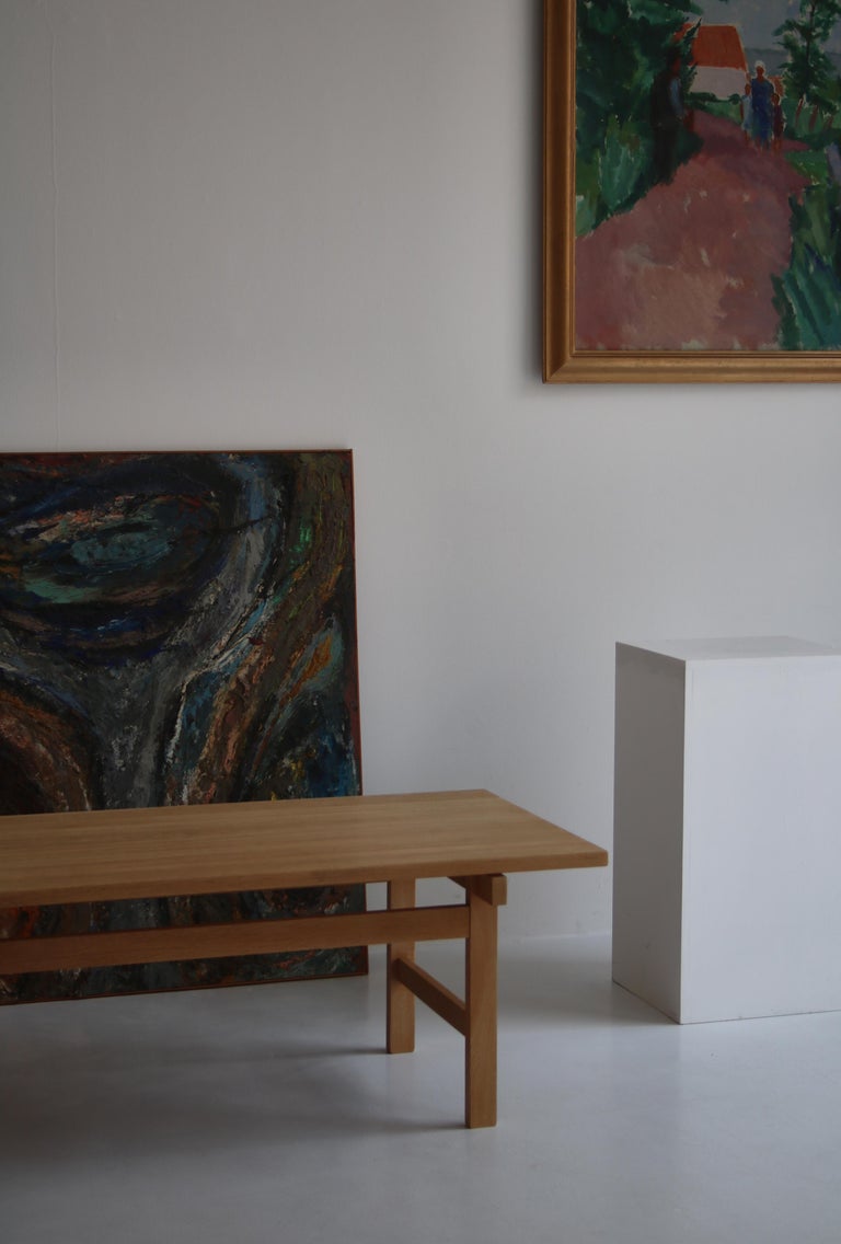 Hans J. Wegner Coffee Table in Patinated Oak by Andreas Tuck, Denmark, 1960s For Sale at 1stDibs