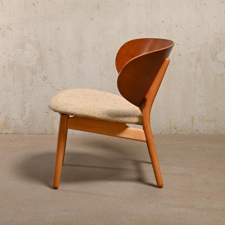 Hans J. Wegner Fh 1936 Shell Chair in Beach and Teak Wood for Fritz ...