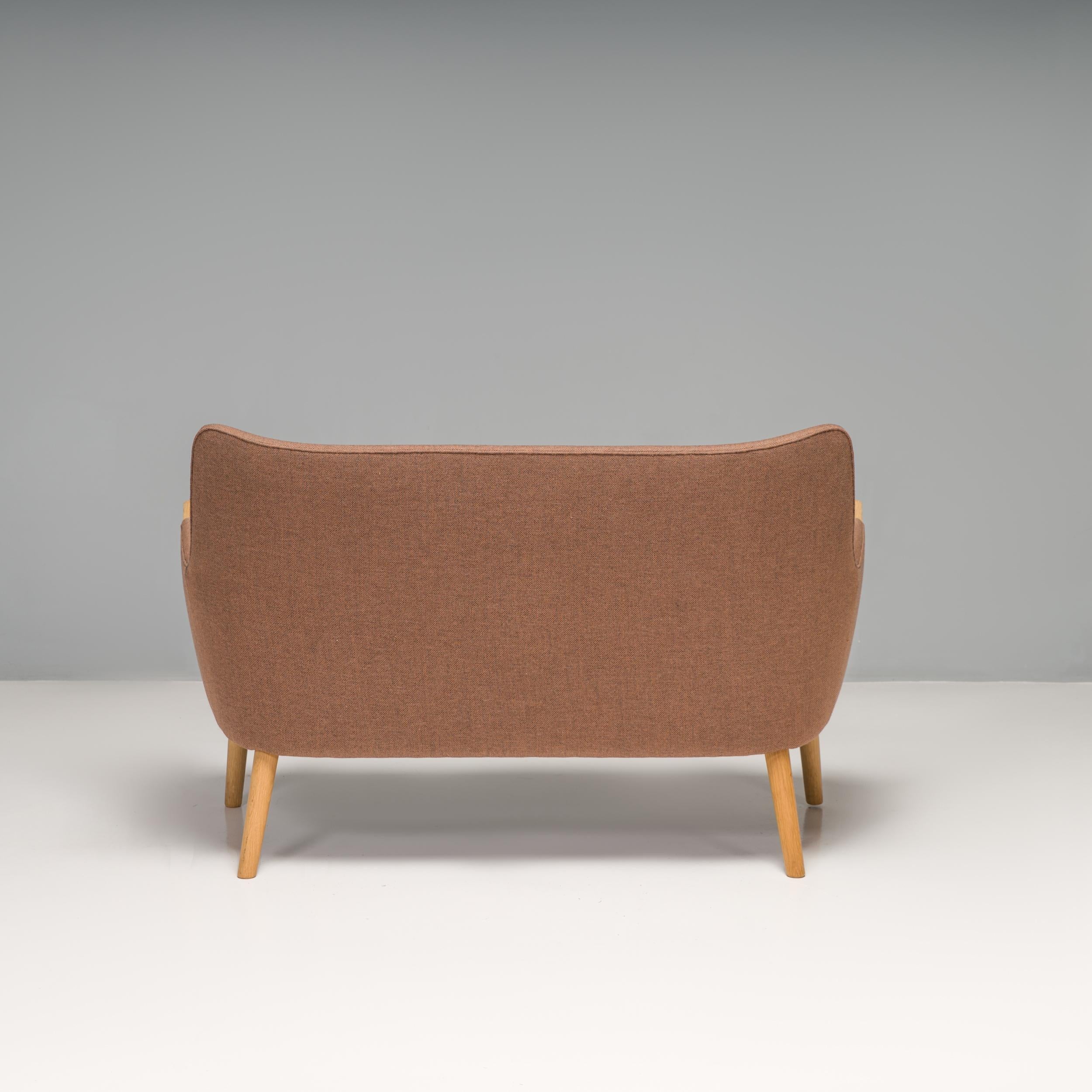 Hans J. Wegner for Carl Hansen and Son CH72 Grey Fabric Two Seat Sofa ...