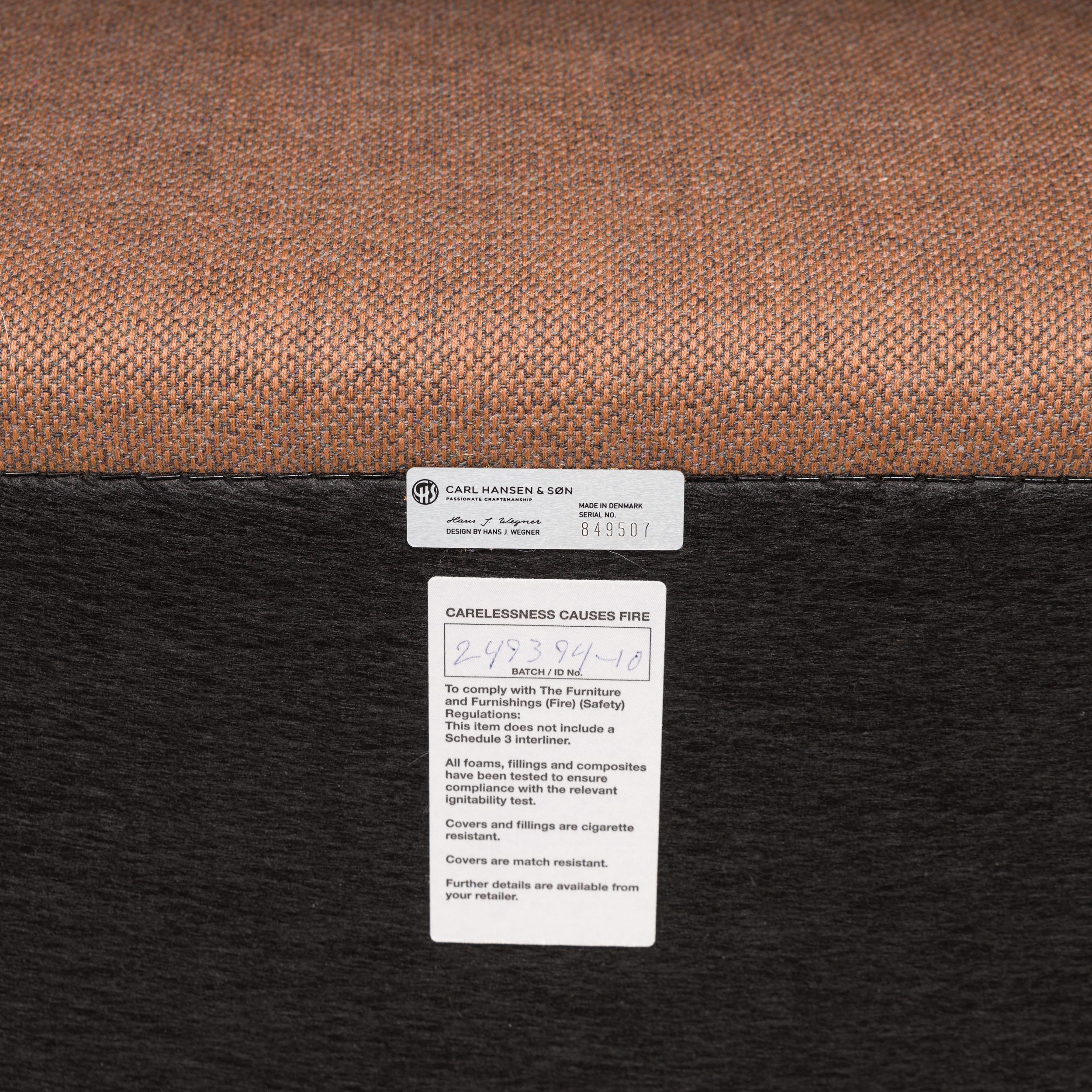 Hans J. Wegner for Carl Hansen and Son CH72 Grey Fabric Two Seat Sofa ...