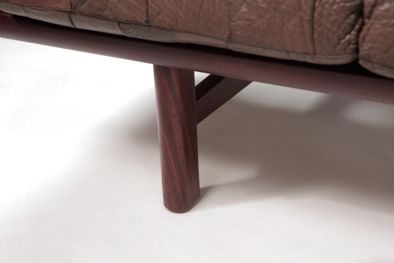 Hans J Wegner "GE236/4" Sofa by GETAMA in Original Patched Leather Denmark 1950s For Sale at 1stDibs