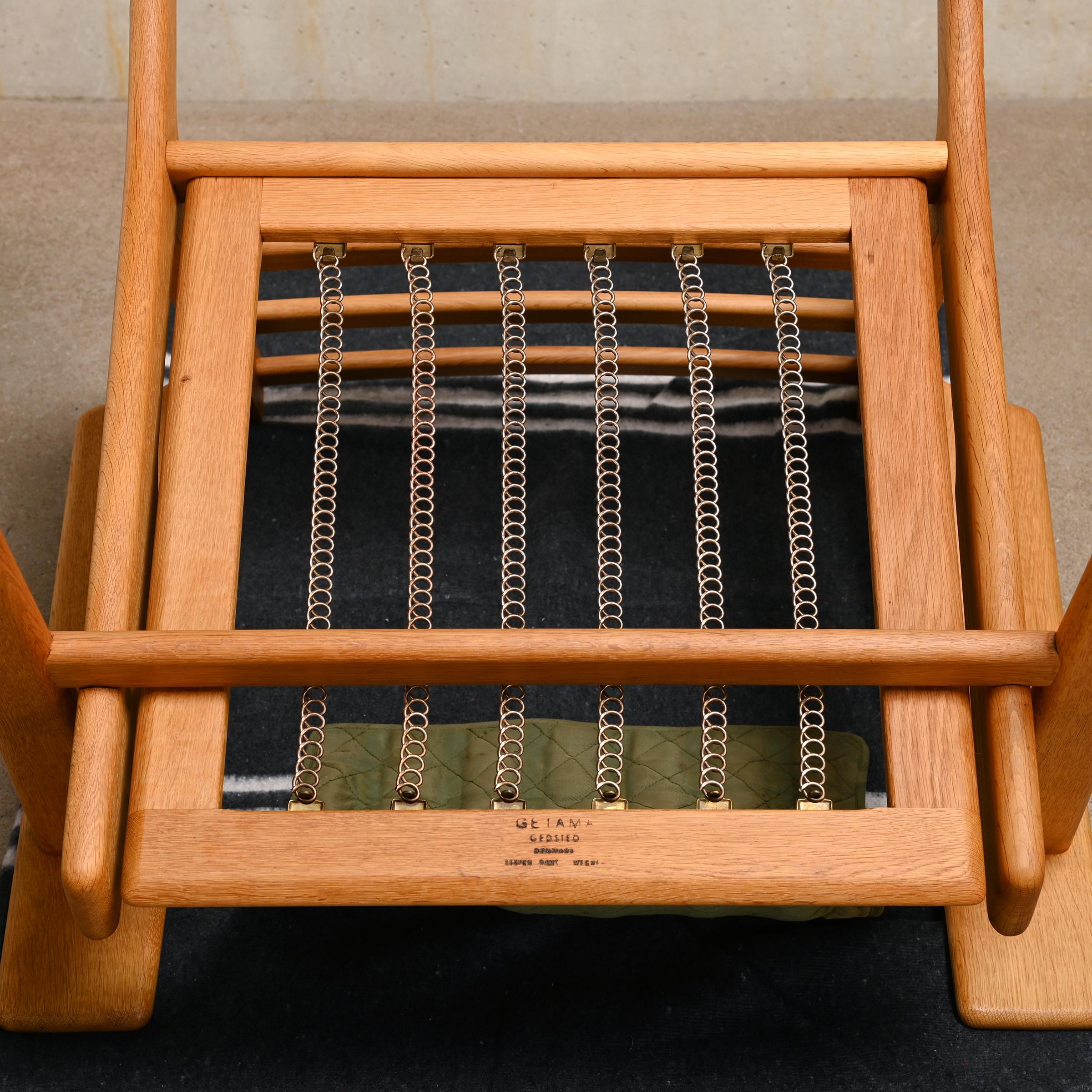 Hans J. Wegner GE290 Easy Chair in Brown Ochre Fabric for GETAMA at 1stDibs