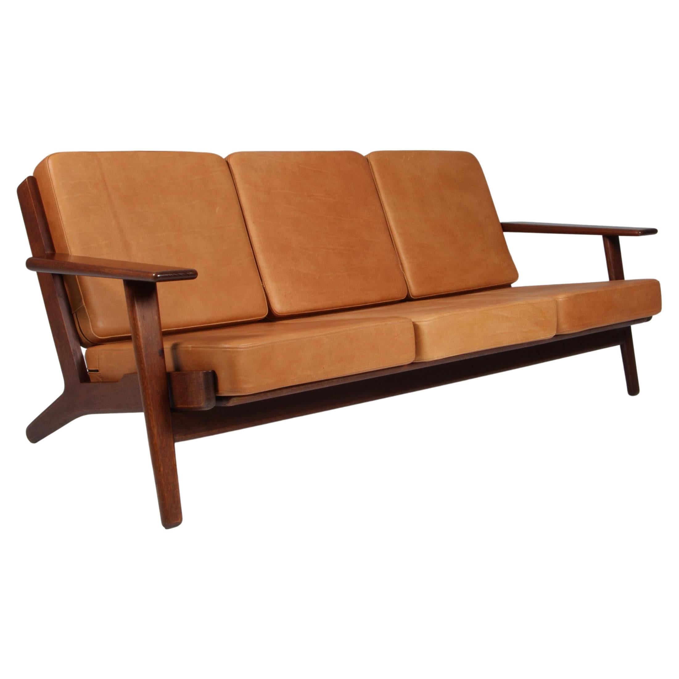 Hans J. Wegner, Three-Seat Sofa, Model 290, Oak at 1stDibs