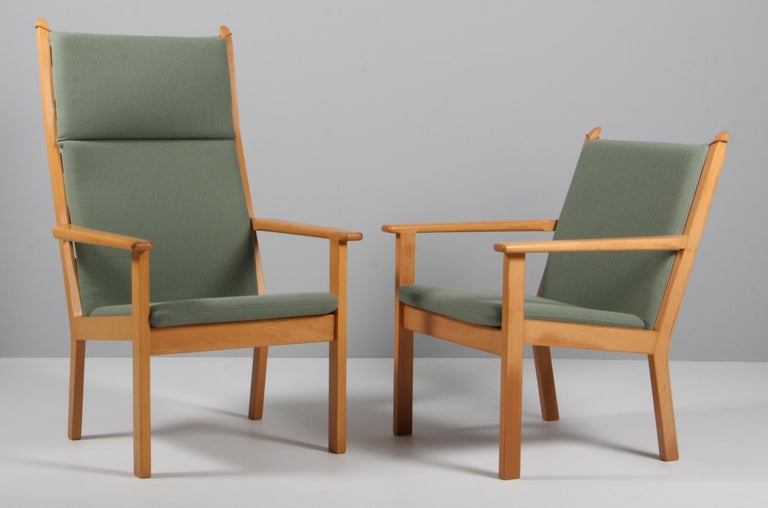 Hans J. Wenger Highback and Lowback Lounge Chairs, Model GE284 at 1stDibs