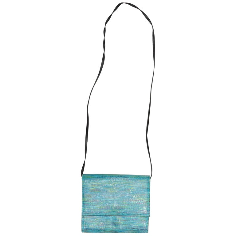 Hans Koch Turquoise Embossed Leather Crossbody Bag For Sale at 1stDibs ...