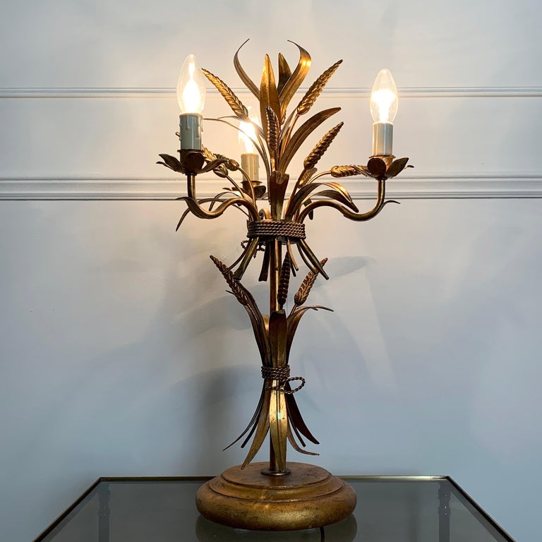 Hans Kögl Wheat Sheaf Table Lamp 1970's For Sale at 1stDibs