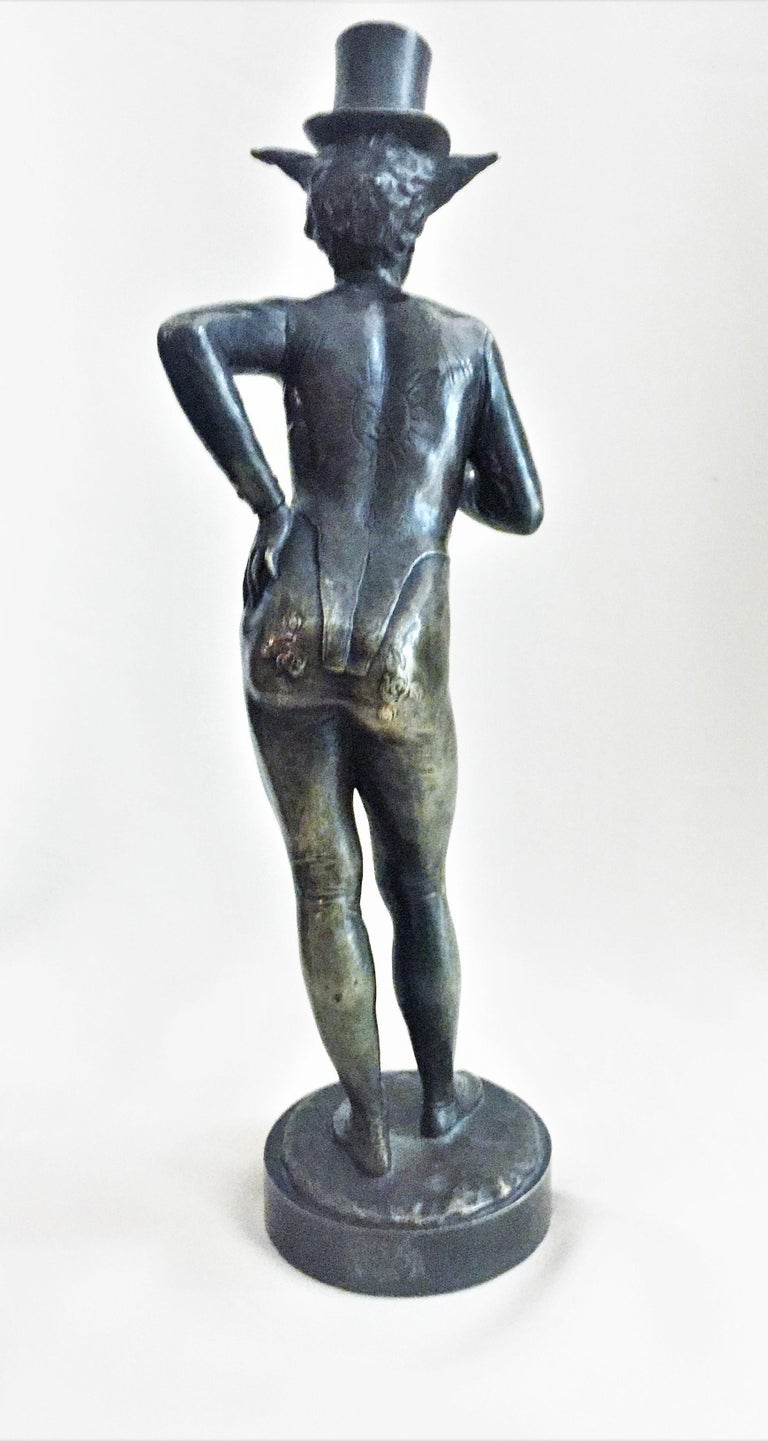 Hans Latt, a Roman Clown, Patinated Bronze Sculpture, Rome, 1885 at 1stDibs