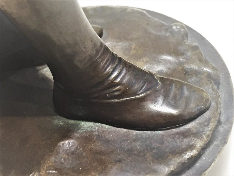 Hans Latt, a Roman Clown, Patinated Bronze Sculpture, Rome, 1885 at 1stDibs