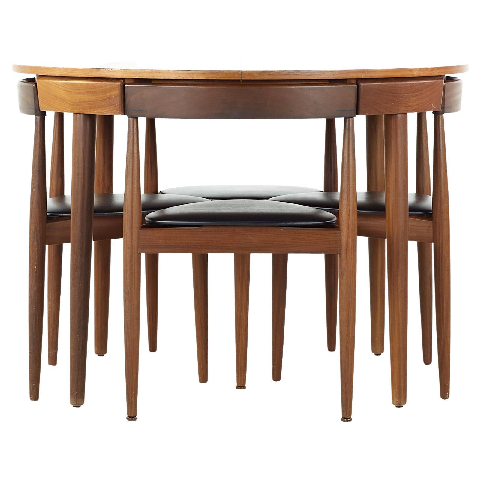 Hans Olsen Teak Dining Table with Extension and Six Chairs at 1stDibs ...