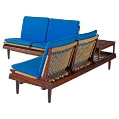 Hollywood Regency Pink Microsuede Sectional Sofa Couch and Coffee Table ...