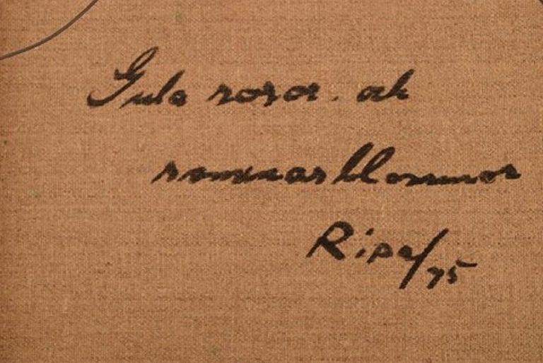 Hans Ripa (1912-2001), Swedish artist. Oil on canvas. Arrangement with ...