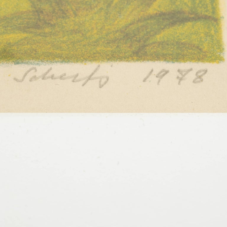 Hans Scherfig "Elephants on the Savanna "Signed" Lithography For Sale ...