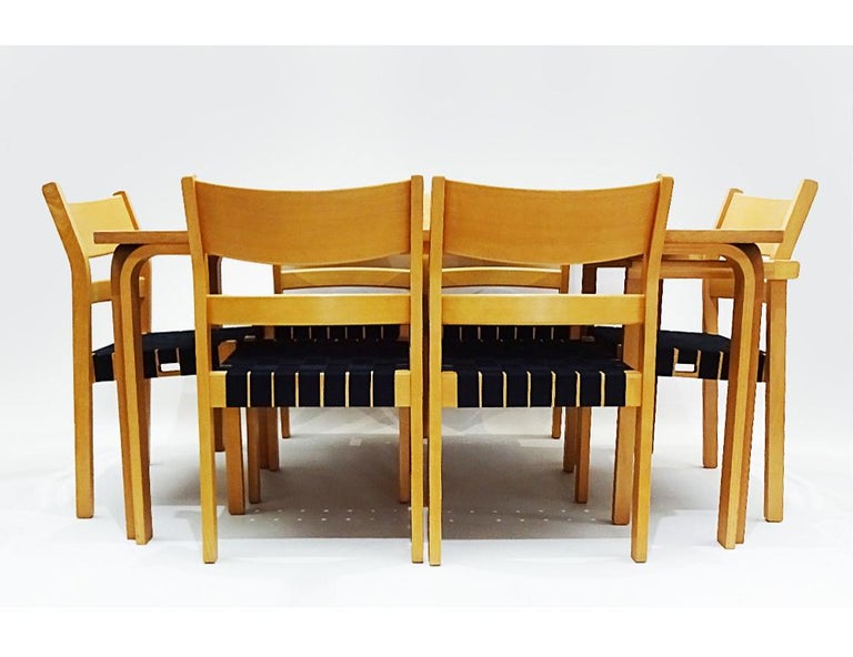 Hans Wegner Bentwood Koldinghus Chair Dining Set with a Table and 6 ...