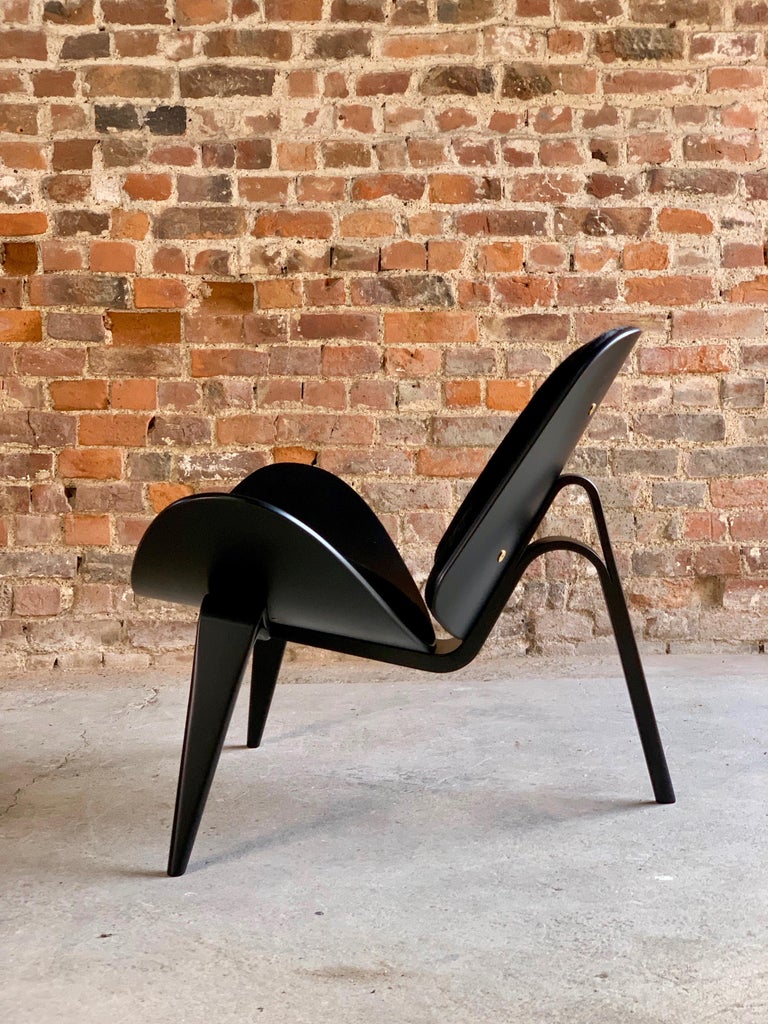 Hans Wegner CH07 Black Shell Chair Carl Hansen and Son, Denmark ...