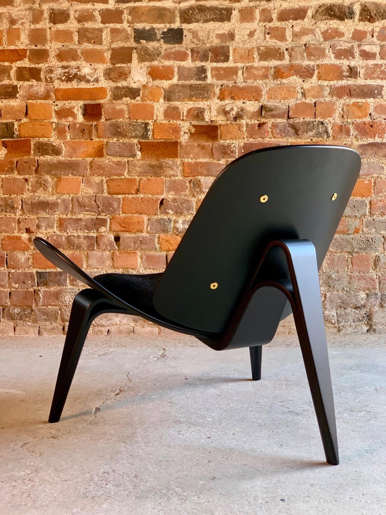 Hans Wegner CH07 Black Shell Chair Carl Hansen and Son, Denmark ...