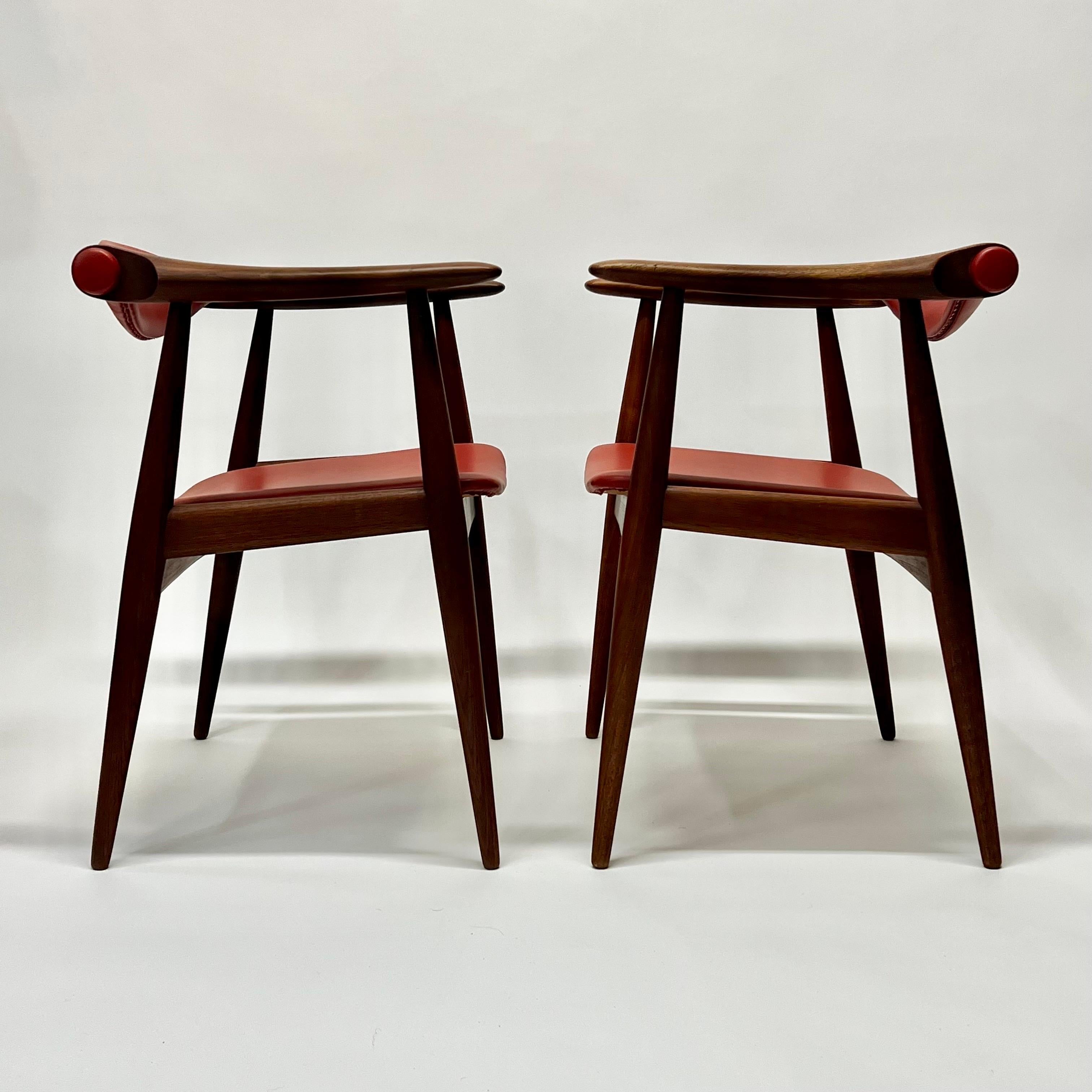 Hans Wegner CH34 Armchairs, 1960s For Sale at 1stDibs