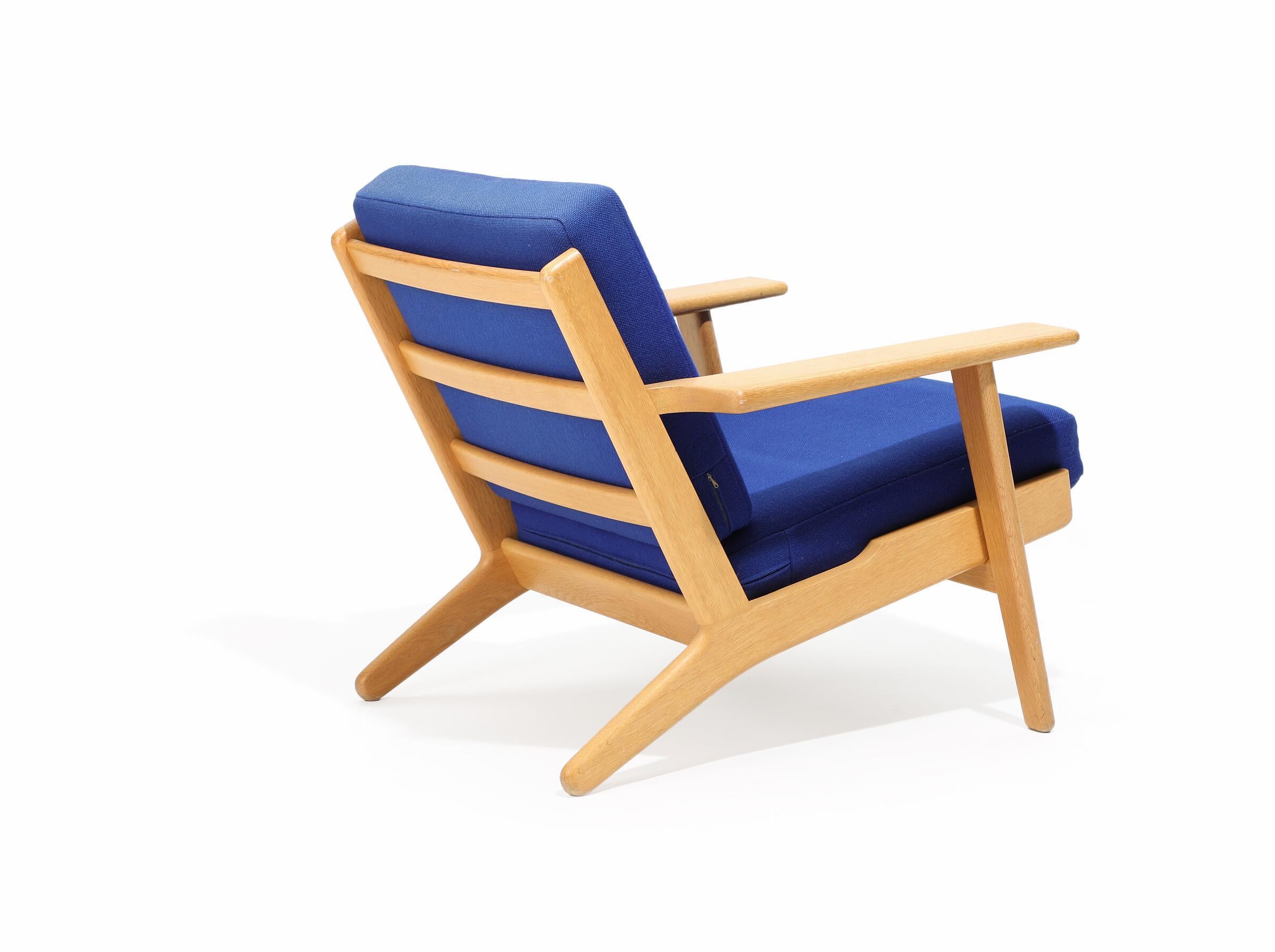 Hans Wegner "GE 290" Oak Easy Chair For Sale at 1stDibs