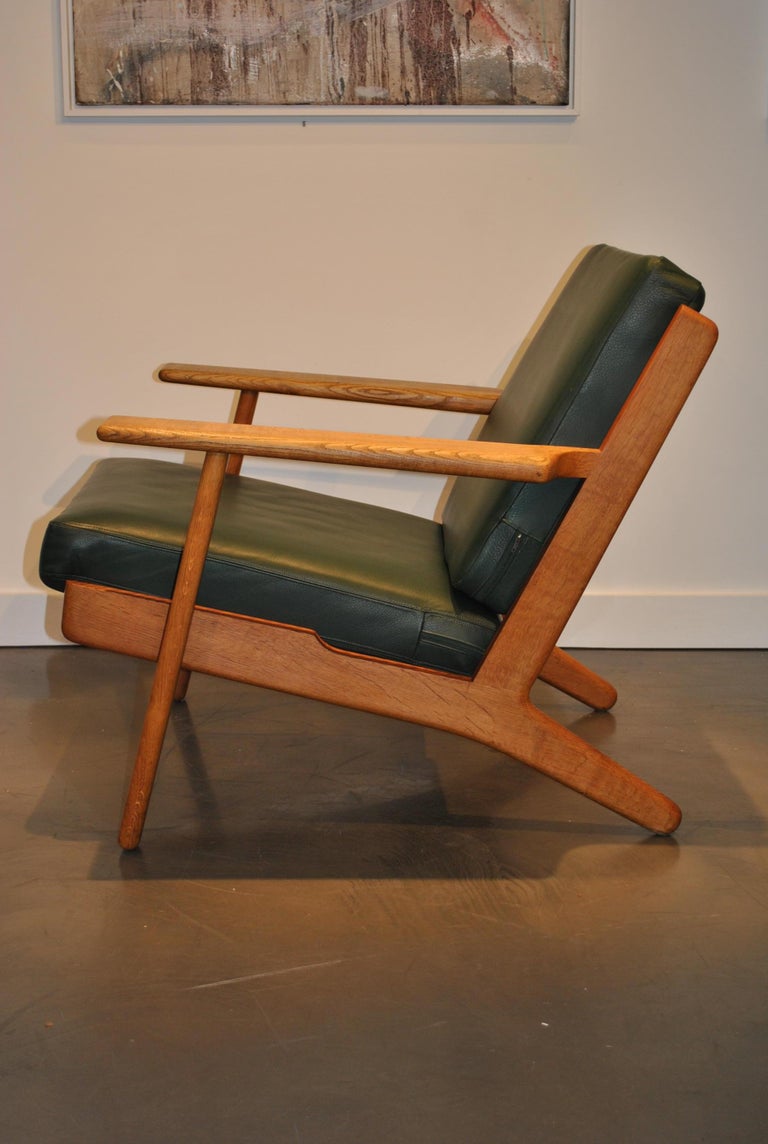 Hans Wegner GE290 Lounge Chair, Original, 1950s at 1stDibs