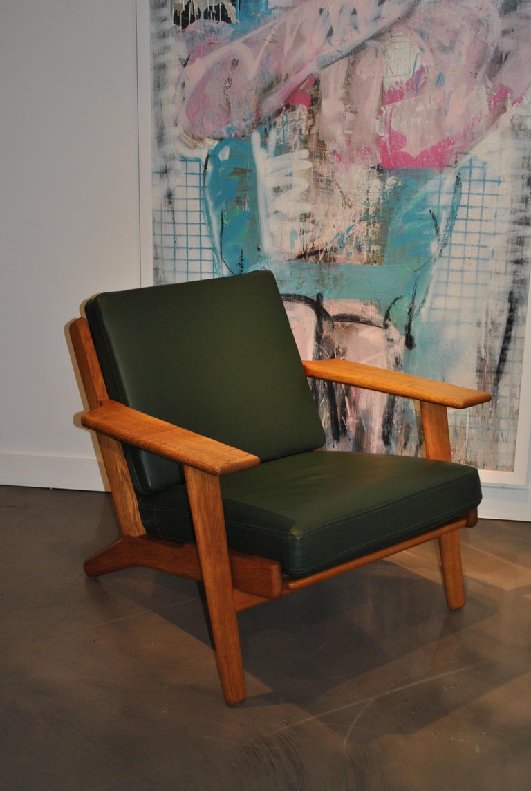 Hans Wegner GE290 Lounge Chair, Original, 1950s at 1stDibs