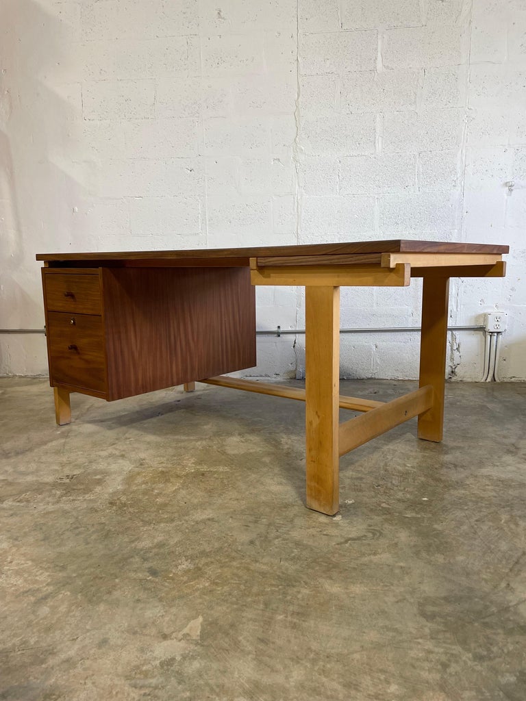 Hans Wegner GETAMA Executive Floating Desk For Sale at 1stDibs