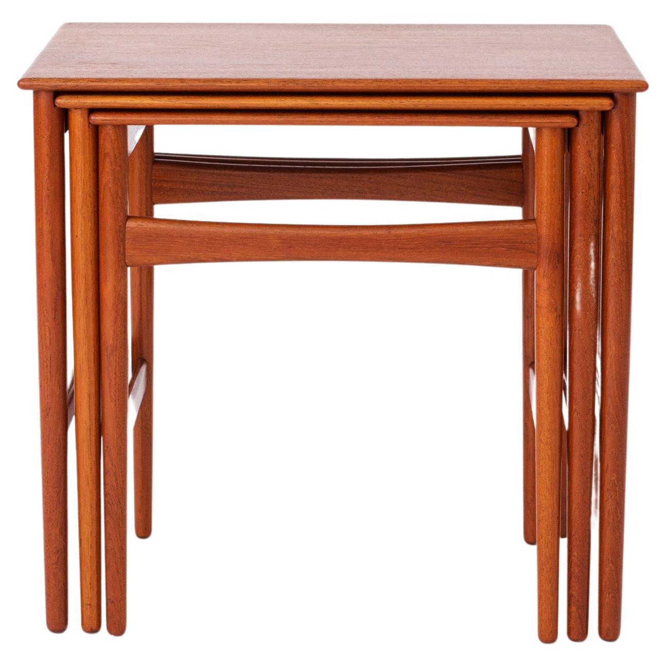 Hans Wegner Nesting Tables, 1960s, Teak, Danish For Sale at 1stDibs