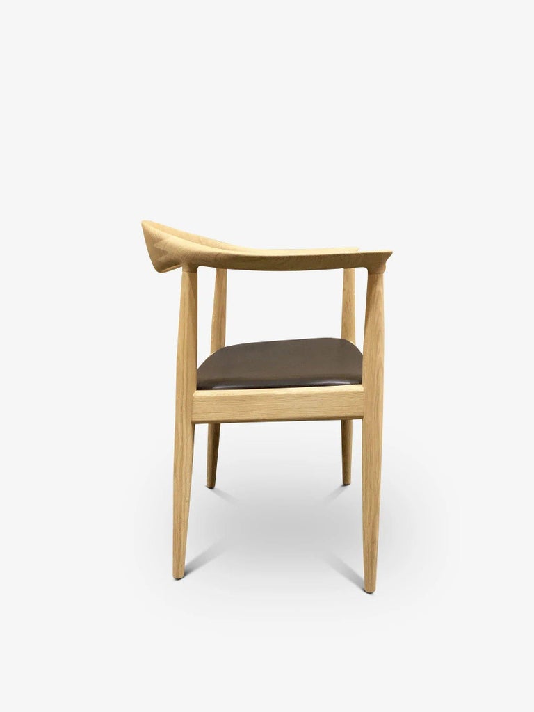Hans Wegner Round Chair "The Chair" in White Oak For Sale at 1stDibs